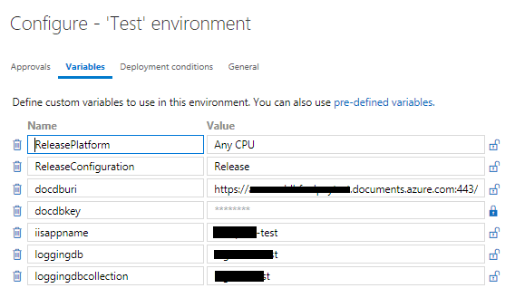 Per-environment config value tokenization for Azure Web Apps using VSTS Release Management