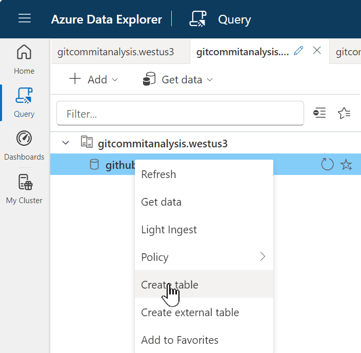Analysing git commit history using Azure Data Explorer