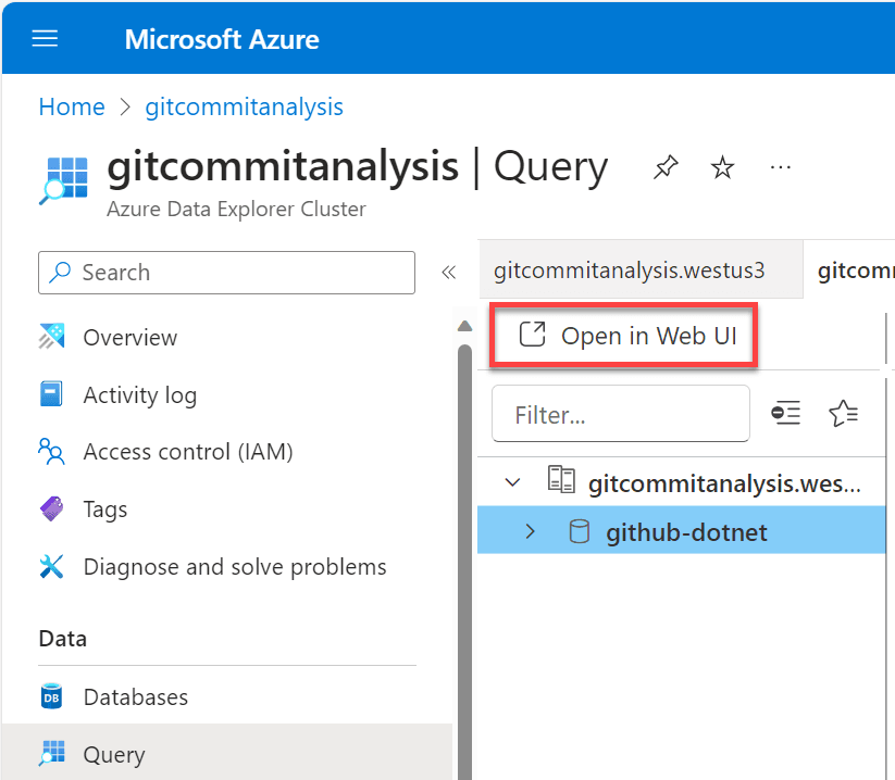Analysing git commit history using Azure Data Explorer