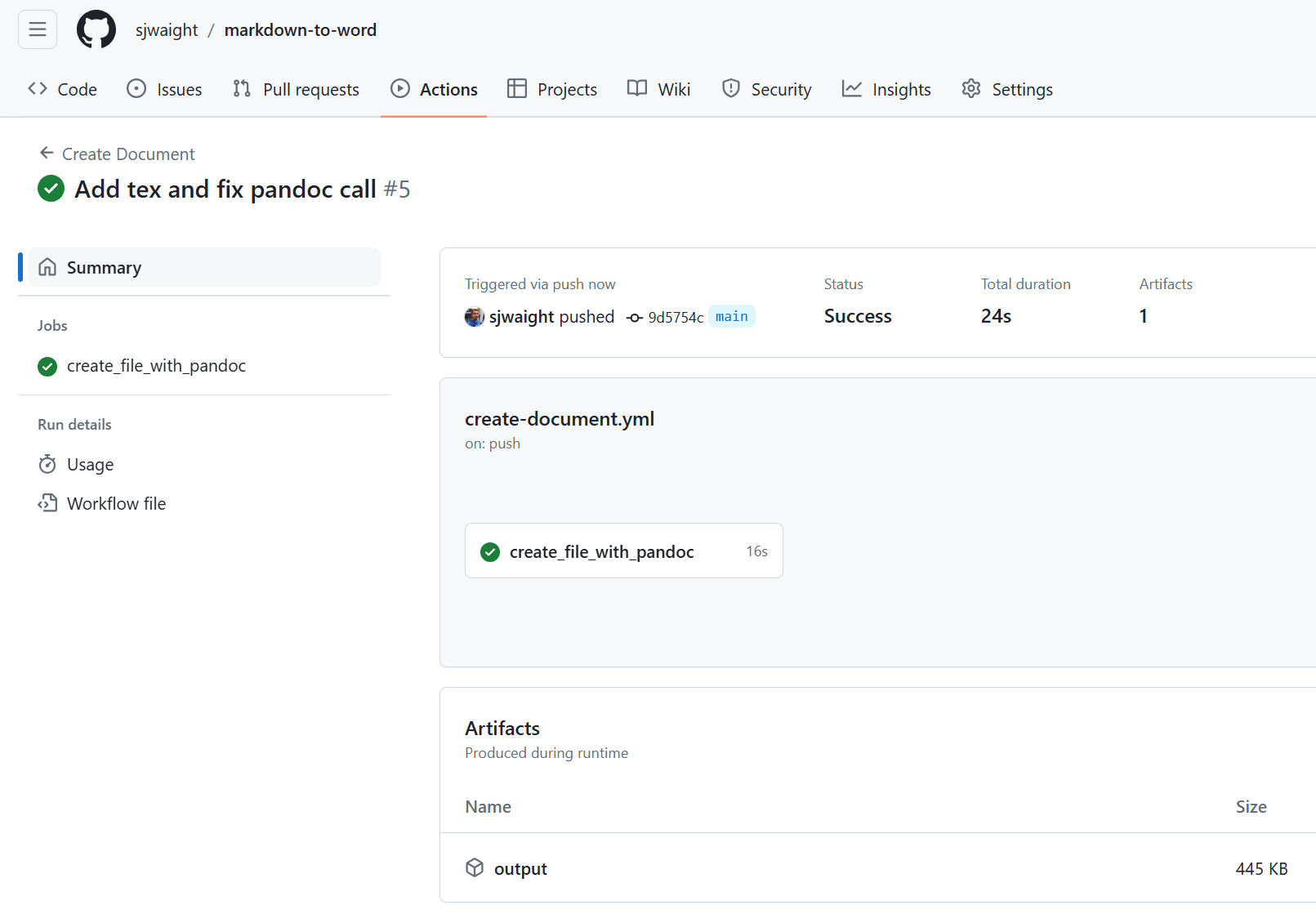 Publishing documentation with Markdown, LaTeX, Pandoc and GitHub Actions